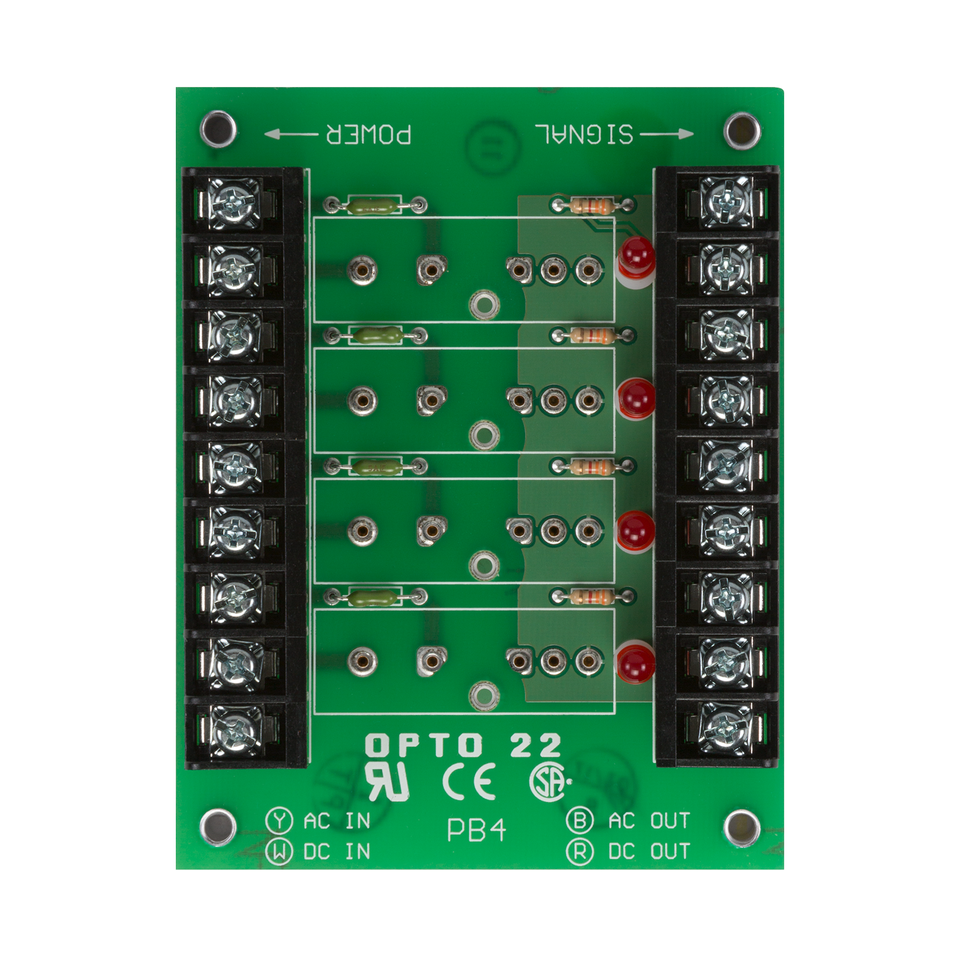 OPTO-22 PB4 G1 4-Channel I/O Module Rack with 2 Barrier Strips | eBay