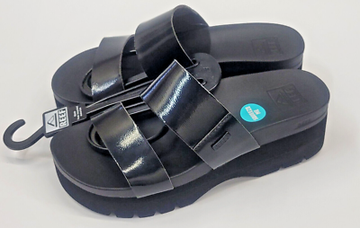 Reef Womens Cushion Vista Higher Patent Black 9 | eBay