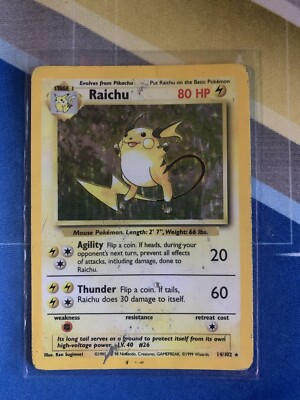 Pokémon TCG Raichu 014/102 Base Set Holo | eBay