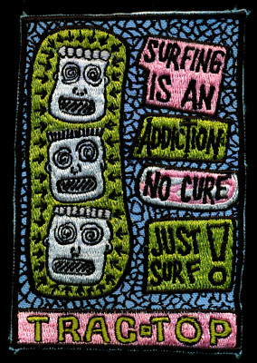 TRAC TOP Surfing Addiction Psycho Just Surf 80's Surfboards Patch CT4 ...