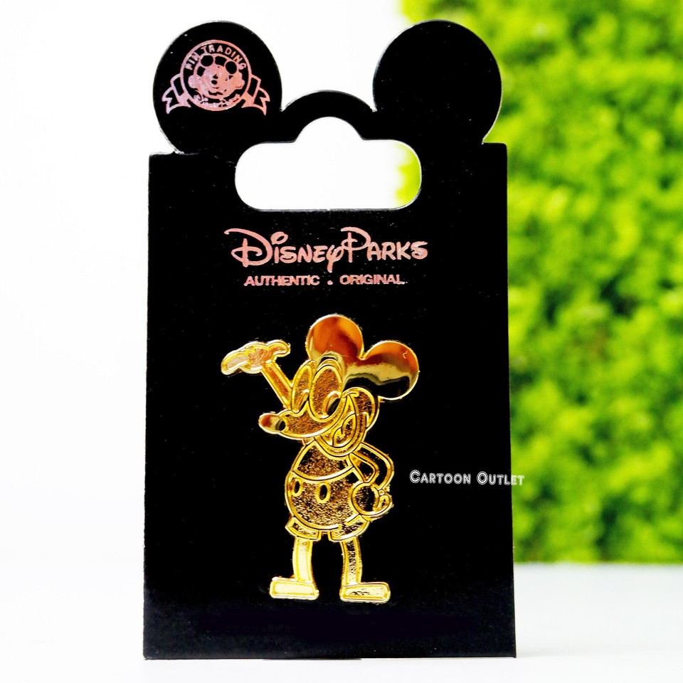 Disney Parks Mickey Mouse Gold Collectible Trading Pin Licensed ...