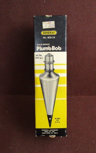General No. 800-24 Solid Brass Plumb Bob in Original Box | eBay