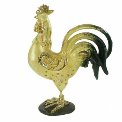13" RESIN ROOSTER FARM HOUSE COUNTRY GARDEN LAWN DECOR PATIO HOME DECOR ...