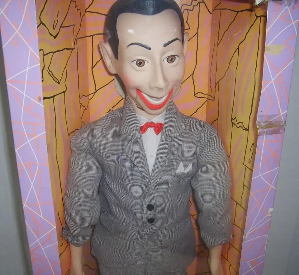 VINTAGE PEE WEE HERMAN Ventriloquist Puppet Doll 1988 Matchbox Large 25 ...