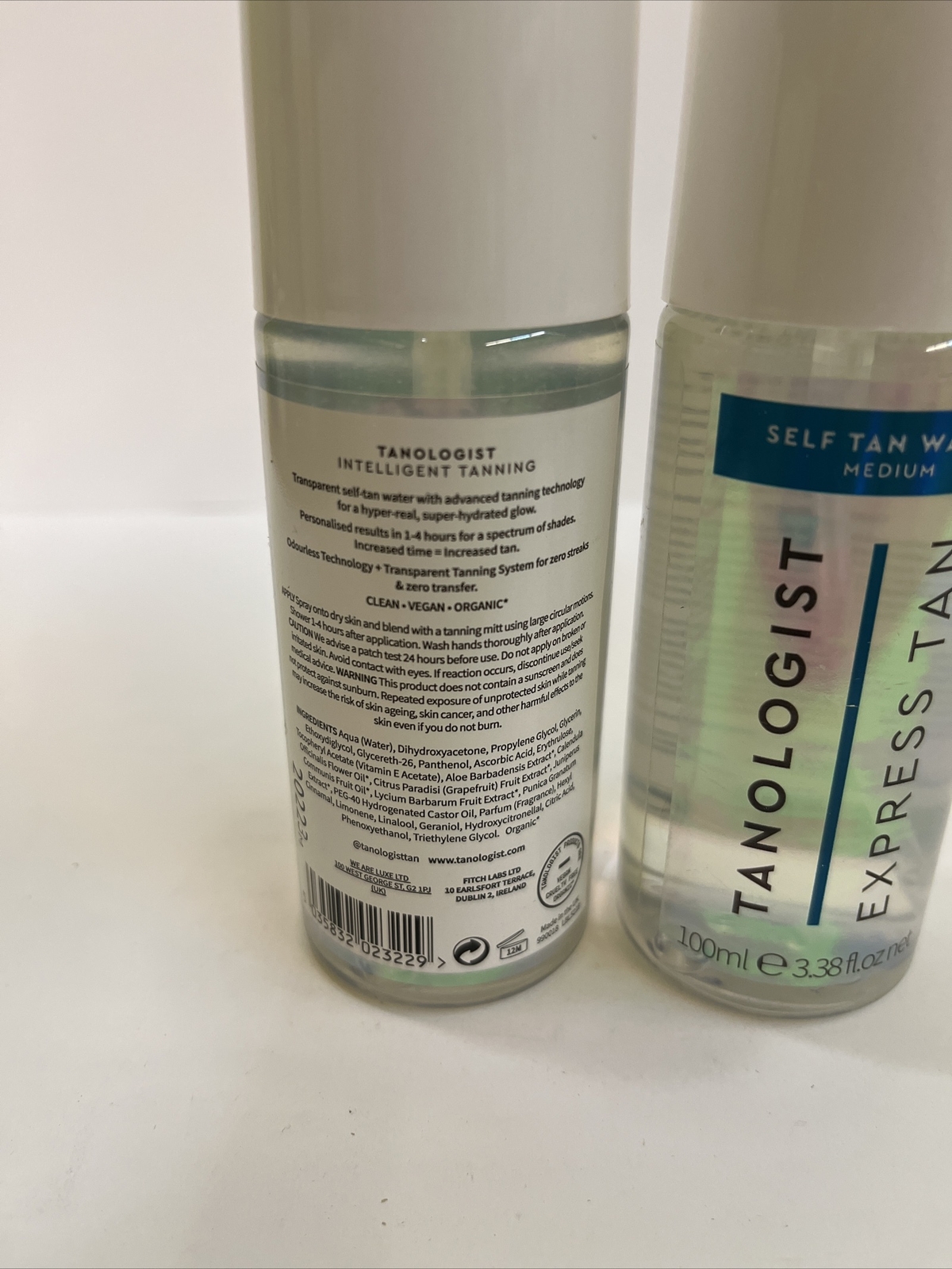 Lot Of 2 Tanologist Express Tan Self Tan Water Medium 3.38 fl oz each ...
