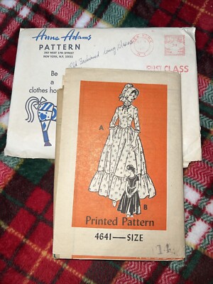 Vintage Mail Order Anne Adams 4641 Misses Dress Printed Pattern Uncut ...