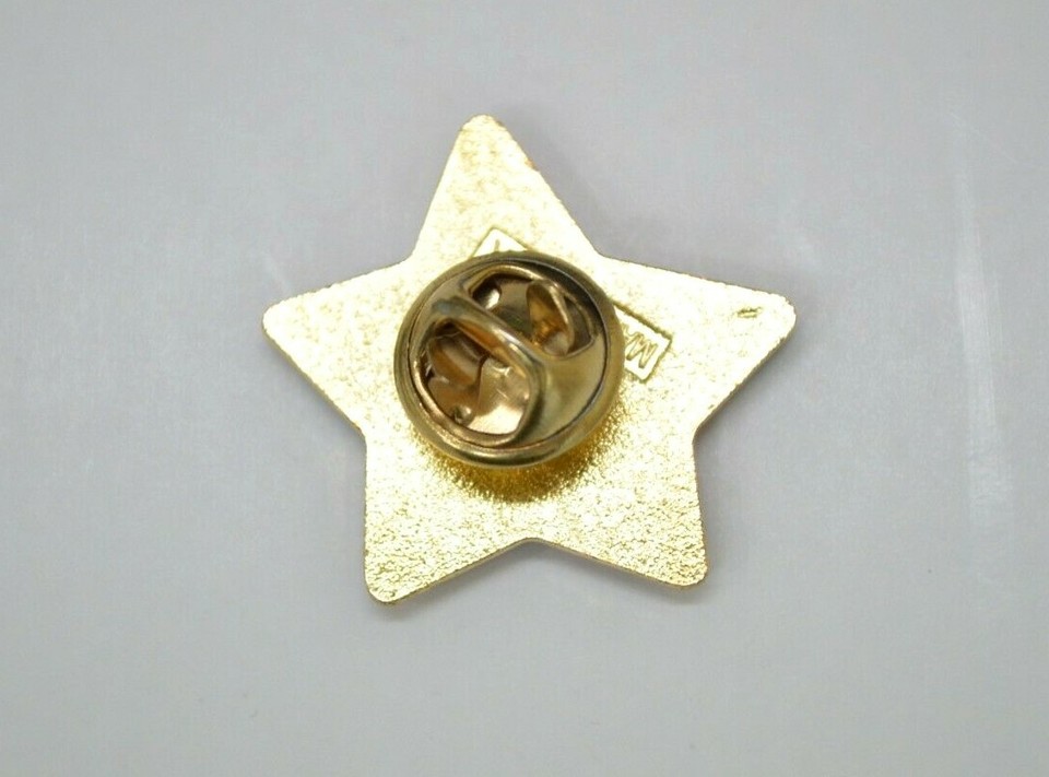 3 Star Pin American Star Flag Patriotic Acrylic Metallic Gold Tone | eBay