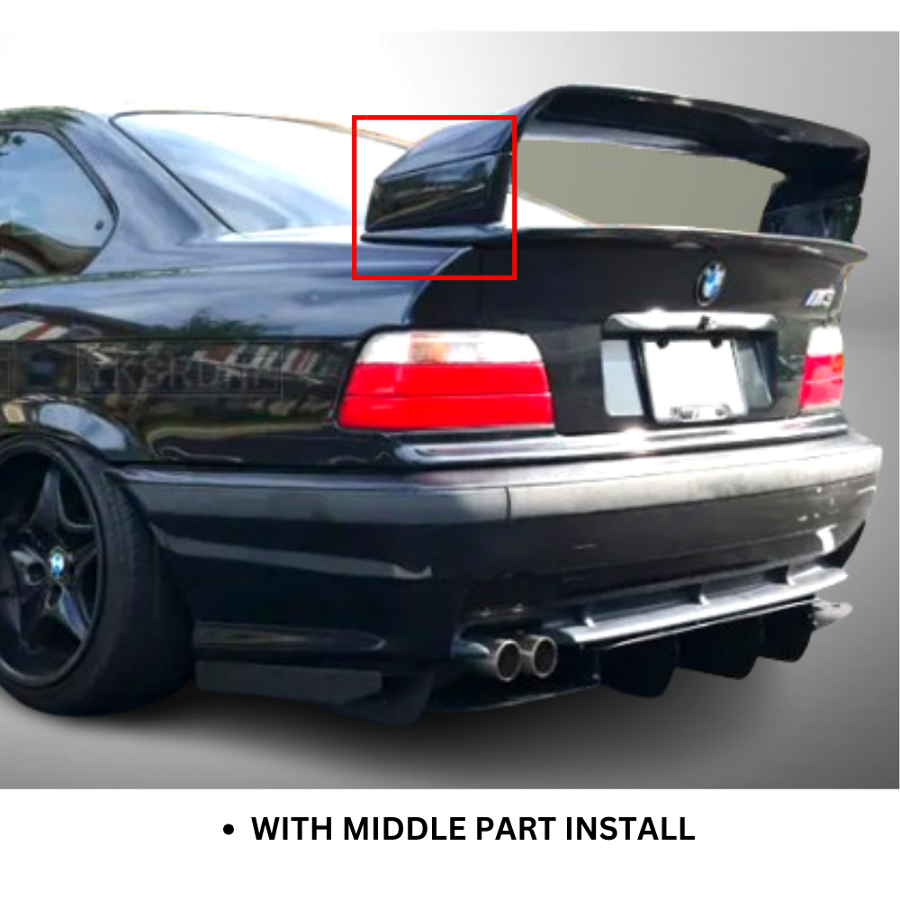For BMW 3 Series E36 Sedan Rear Spoiler Wing Trunk Boot GlossBlack ...