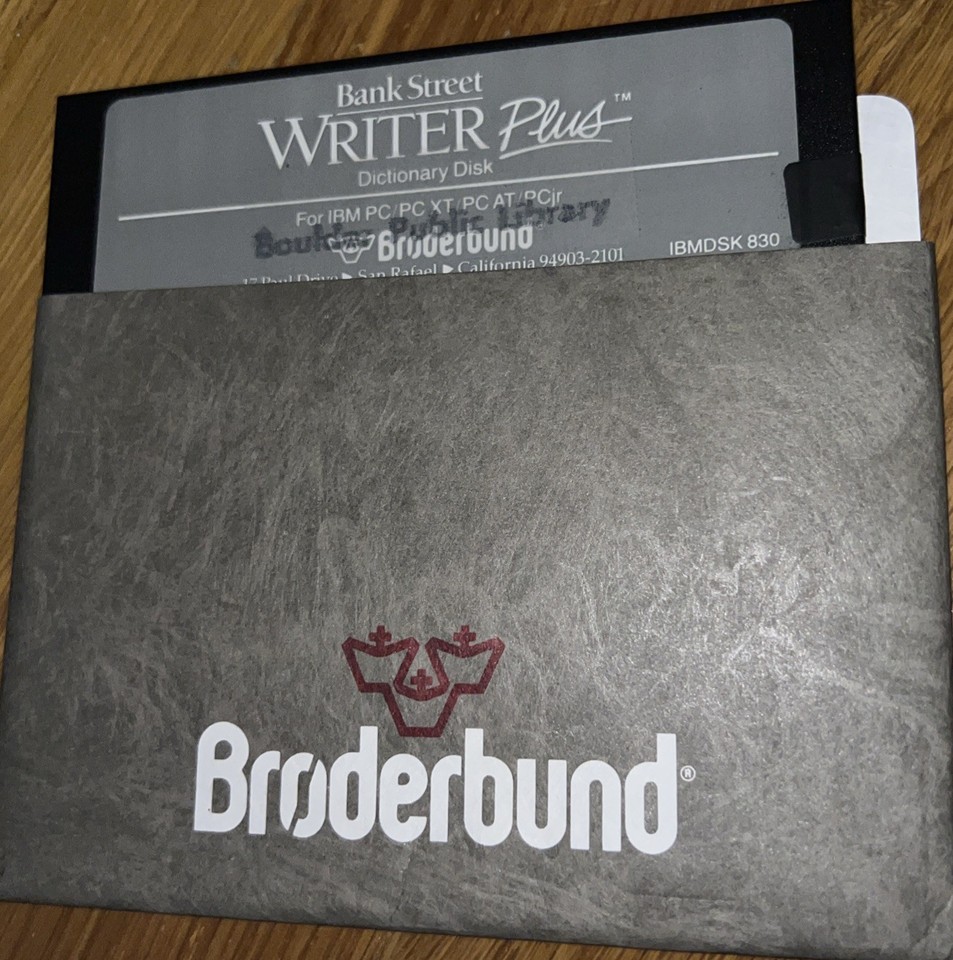 Bank Street Writer PLUS IBM PC Program & Dictionary (2) 5.25 Floppy ...