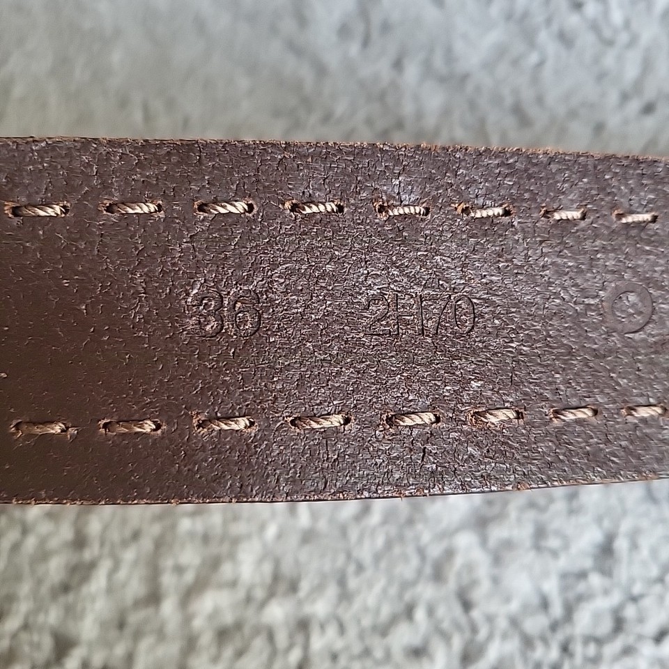 Vintage Orvis Western Belt Mens 36 Brown Leather Stitched Work Casual ...