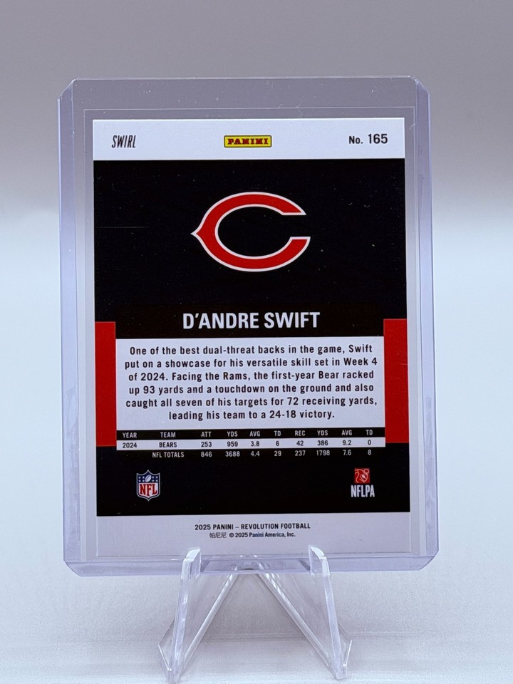 2025 Panini Revolution D'Andre Swift Red Swirl Chicago Bears #165 | eBay
