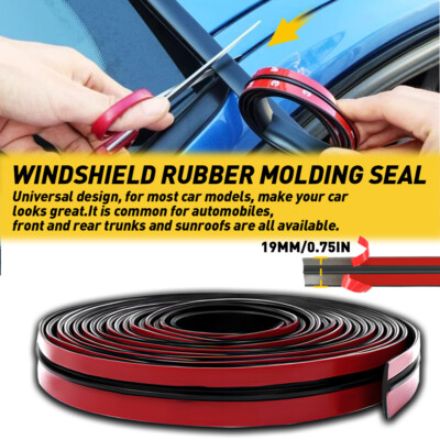 13FT Windshield Rubber Molding Seal Trim Universal For Windscreen and ...