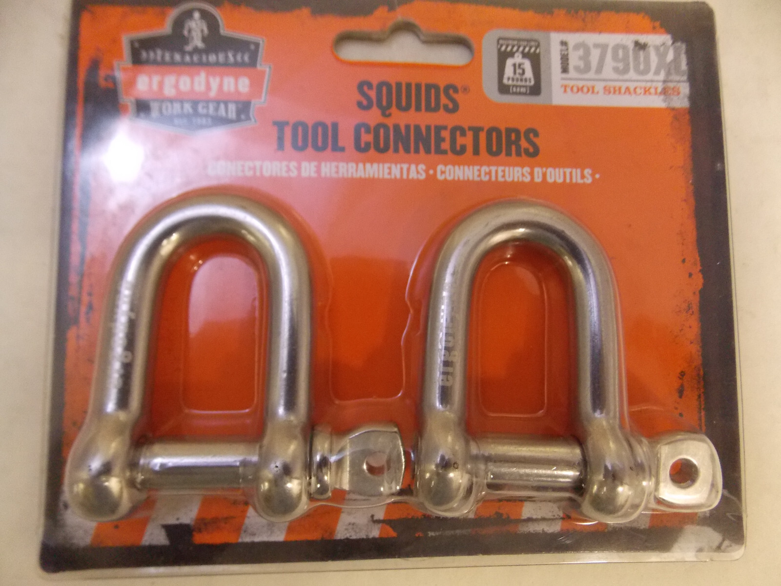 Ergodyne Squids Tool Connectors Shackles 15 lbs 3790XL Extra Large (1 ...