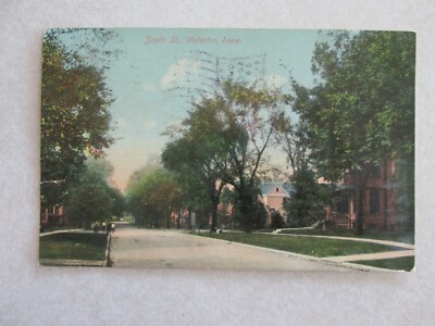 H66 Postcard South ST Street Scene Waterloo Iowa IA 1910 | eBay