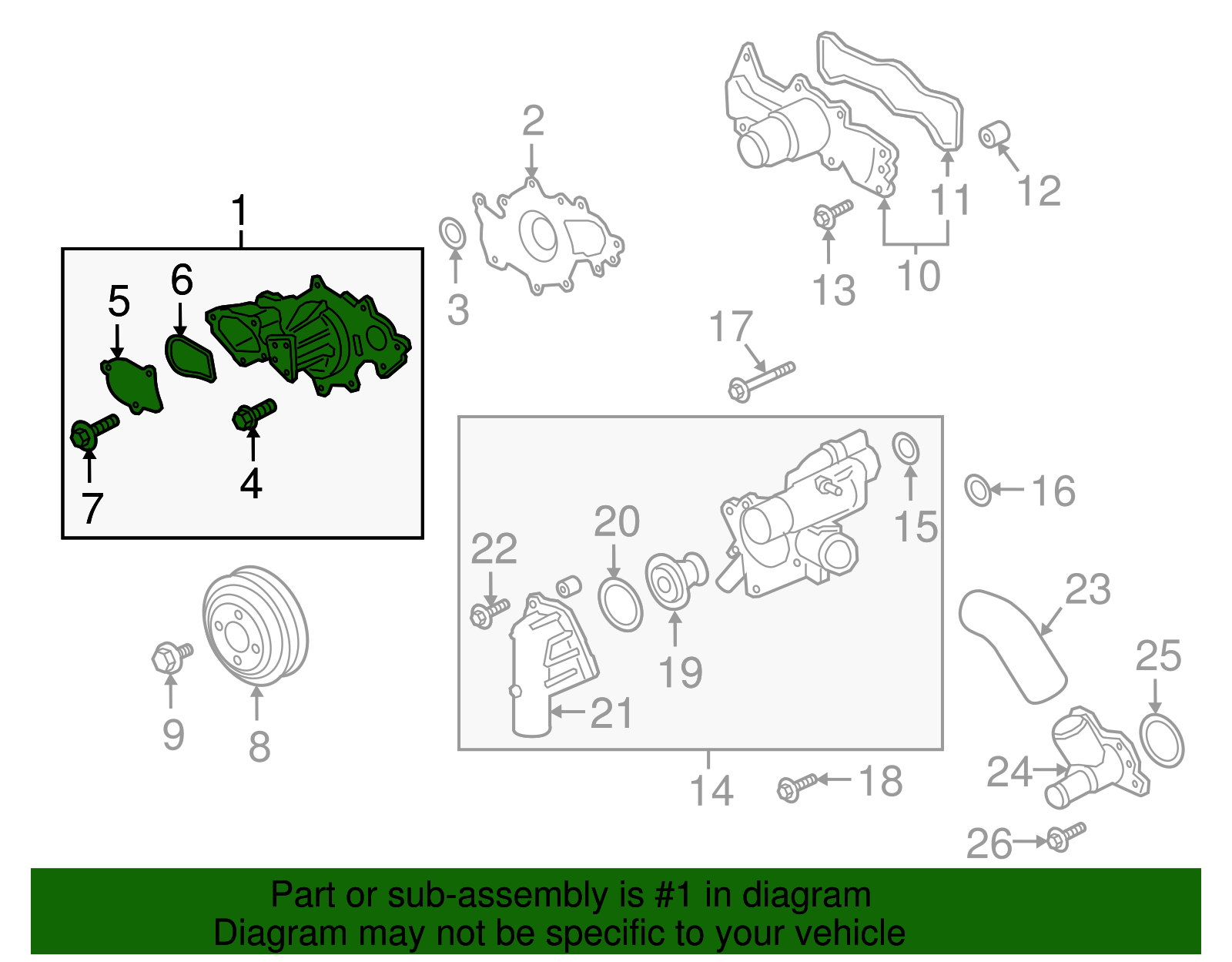Ford OEM 17-18 F-150 Water Pump-cover HL3Z8501A for sale online | eBay