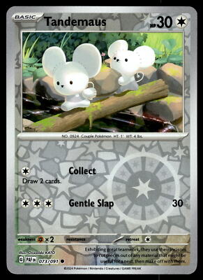 Tandemaus Reverse Holo NM 073/091 Paldean Fates Pokemon Card | eBay