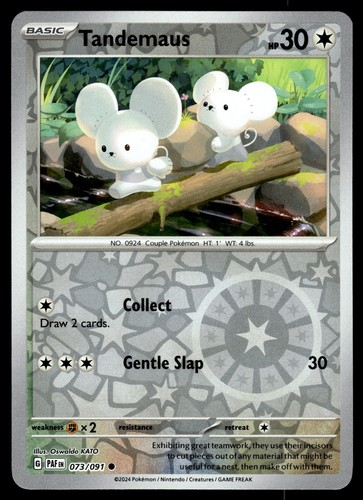Tandemaus Reverse Holo NM 073/091 Paldean Fates Pokemon Card | eBay