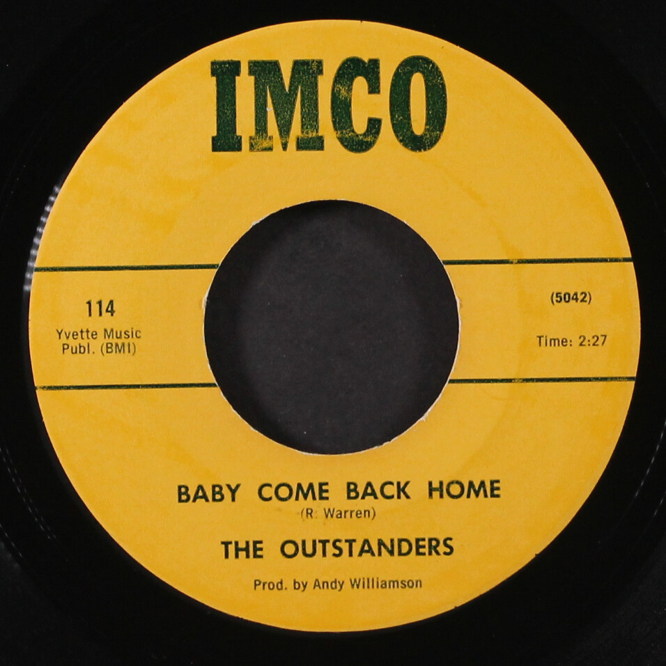 OUTSTANDERS: what a love / baby come back home IMCO 7" Single 45 RPM | eBay