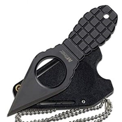 Fixed Blade Knife Self Defense Weapon Mini Defence Tool Survival Black ...
