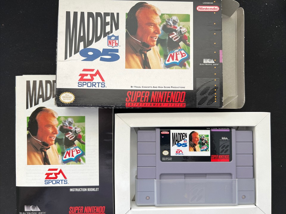 Madden NFL 95 Super NES Great Condition CIB | eBay