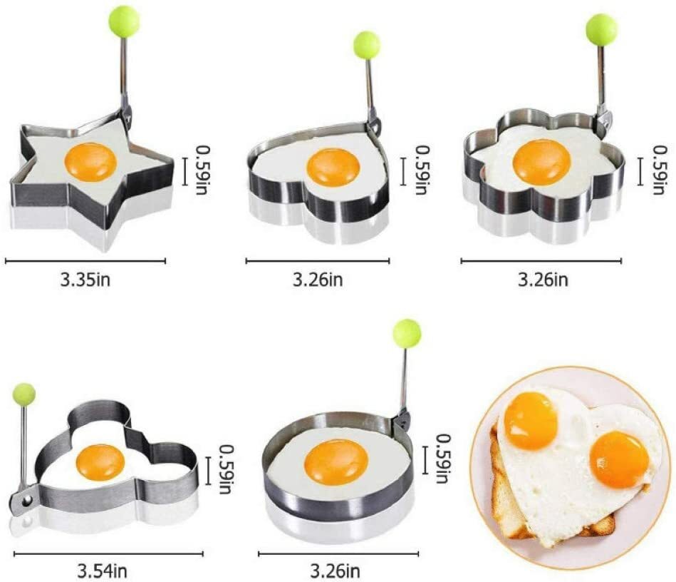 Stainless Steel Frying Pan Fried Egg Pancake Baking Shaper Cooking Ring ...