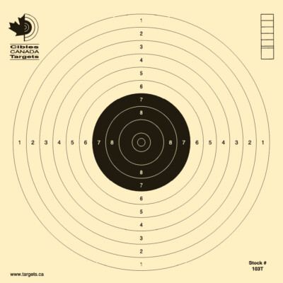 CCT Practice 17x17cm Air Pistol 10 meters Targets Olympic ISSF shooting ...