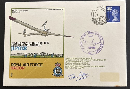Great Britain FDC RAF 1972 Development Flights Of Man-Powered Aircraft ...