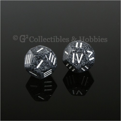 NEW 2 Roman Numeral D4 12 Sided RPG Dice Urban Camo Speckled Game Die ...