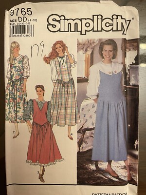 Simplicity 9765 Pattern Blouse Shirt Jumper Miss 4 6 8 10 Uncut Vintage ...