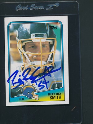 1988 Topps #213 Billy Ray Smith Chargers Signed Auto *B6605 | eBay