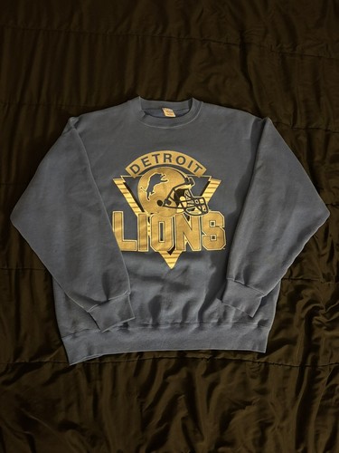 Vintage 90s Detroit Lions Crewneck Sweatshirt Trench | eBay