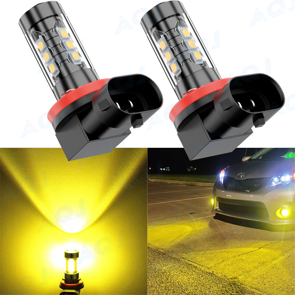 For HYUNDAI Sonata 2011-2014 Car LED Lights Amber H11 Fog Light Bulbs ...