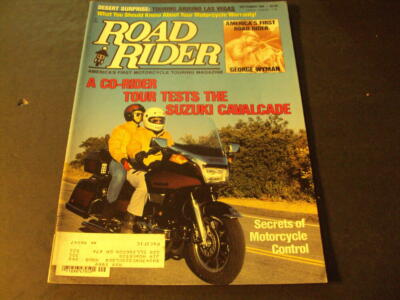 Road Rider Magazine Sep 1988 Suzuki Cavalcade, Touring Around Las Vegas ...
