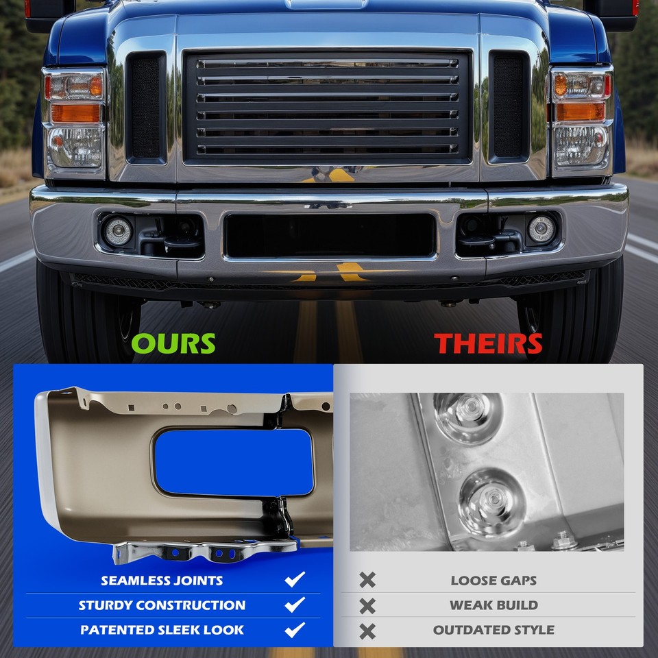 VRC Split Front Bumper for 2008-2010 Ford F250 F350 Super Duty Fog ...