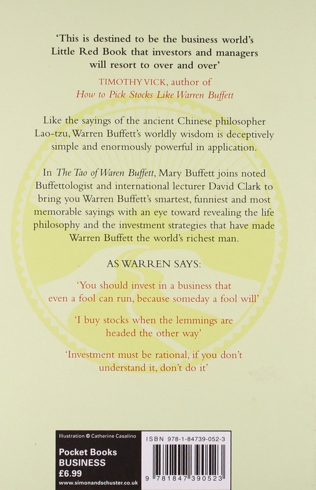 The Tao of Warren Buffett by Mary Buffett David Clark 2009 Paperback ...