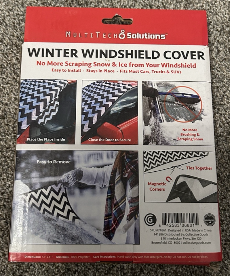 Car Windshield Snow Cover 57x41 - Ice Frost Protector, Winter Shield ...