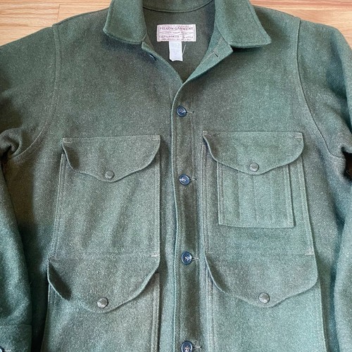 2011 C.C. FILSON #110 USA Men’s 44 X-Large Green Mackinaw Wool Cruiser ...