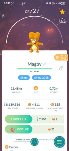 Pokémon Shiny Magby ( Hatched In 2018 ) GO | eBay