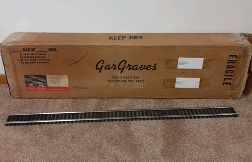 NOS Lot 54 Gar Graves #1-Gauge G Scale 2-Rail stainless steel rails ...