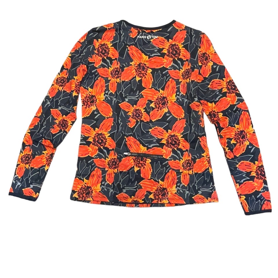 Hang Ten Floral Long Sleeve Rash Swim Guard Size X-Small | eBay