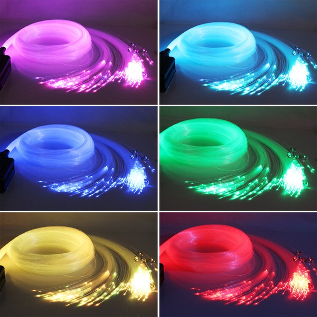 16w RGBW LED Fiber Optics Star Ceiling Light Kit 335 Strands 4m 0.75mm ...