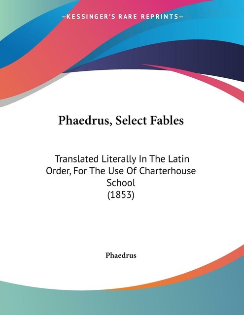 Phaedrus, Select Fables von Phaedrus (2009, Taschenbuch) online kaufen ...