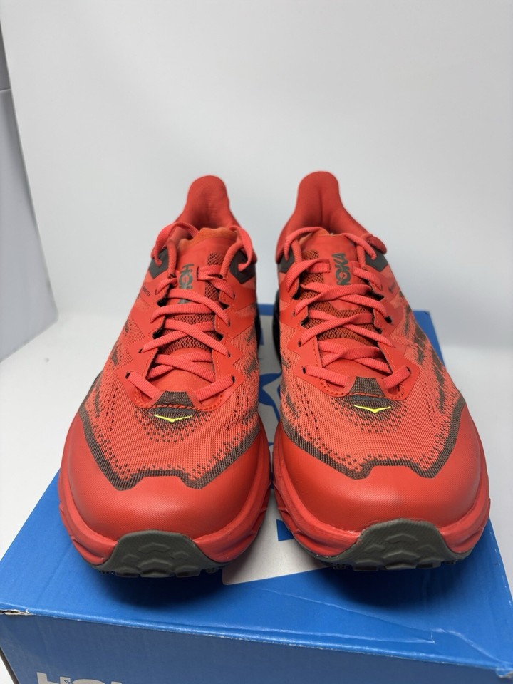 Hoka One One Speedgoat 5 GTX Gore-Tex Trail Running Red Men Shoes ...