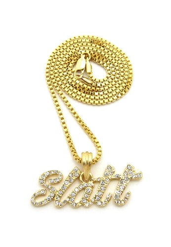 Hip hop Young Thug's "Slatt" pendant with 18" box chain gold plated | eBay
