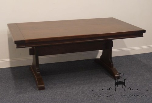 KLING COLONIAL Solid Pine Rustic Americana 70" Trestle Dining Table | eBay