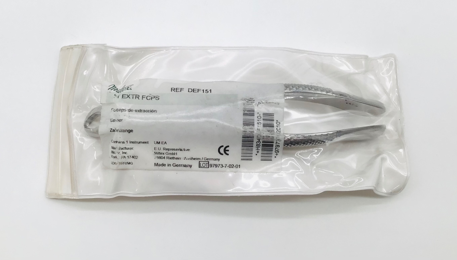 Miltex Integra Dental DEF151 Stainless Steel Universal Extr Forceps ...