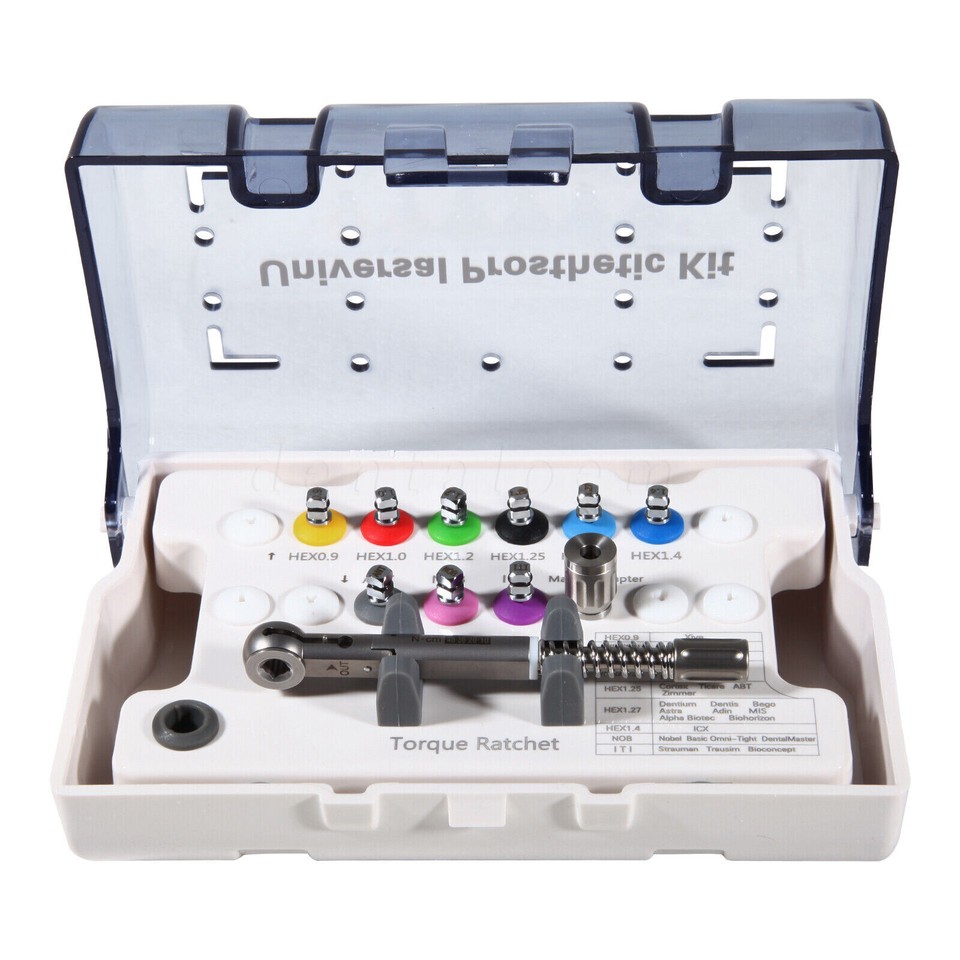 Universal Implant Kit w/9 Drivers 132°C Autoclavable Torque Wrench | eBay