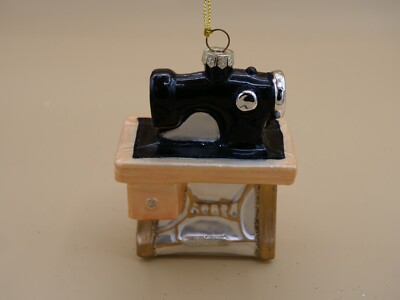 Sewing Machine Glass Christmas Tree Ornament | eBay