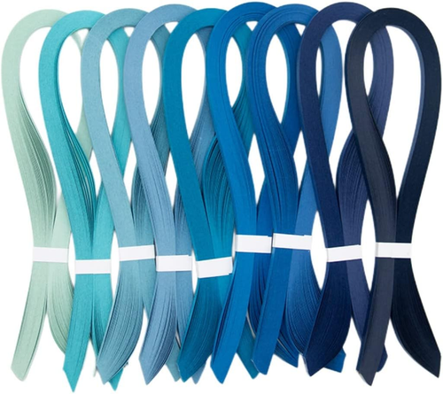 Pestal Blue Tone Quilling Paper Strips 3Mm Seablue Quilling Strips for ...
