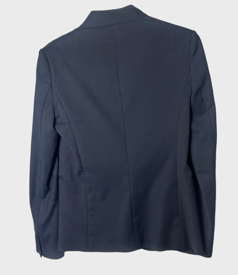 JOSEPH Marleybone Inverted Collar One Button Jacket Navy Blue Size 38 ...